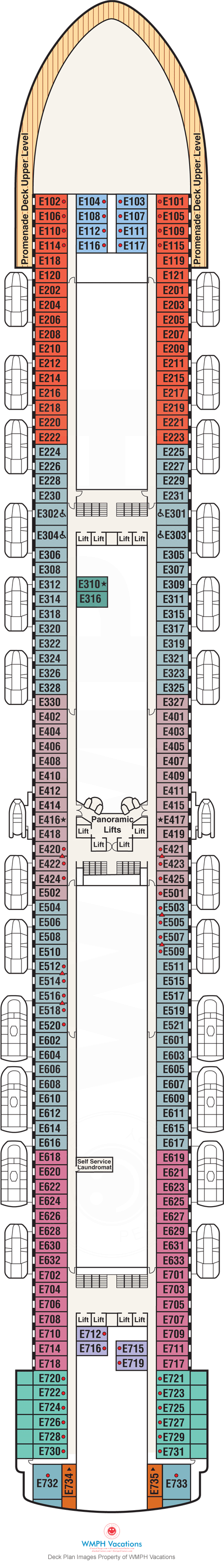 Caribbean Princess Cabin E733 - Category S6 - Balcony Suite E733 on ...
