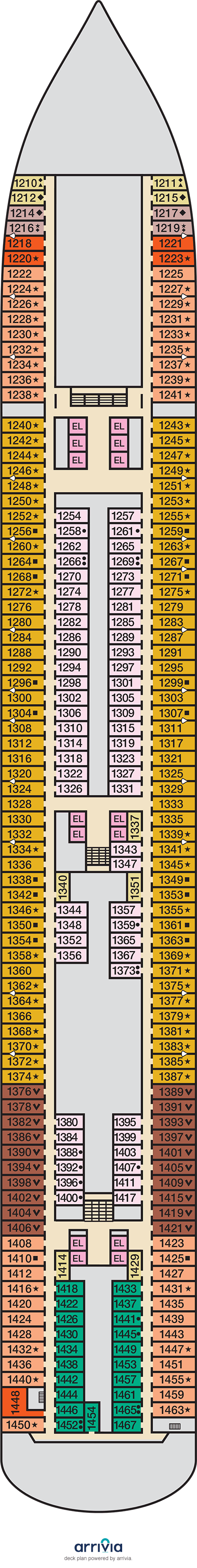 Carnival Magic Cabin 1312 - Category 6M - Deluxe Ocean View Stateroom ...