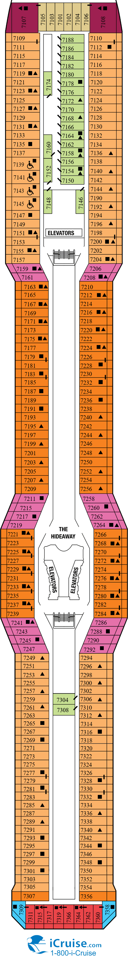 Celebrity Reflection Cabin 7118 - Category 2B - Deluxe Ocean View ...